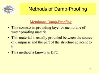 Damp proofing ppt | PPT