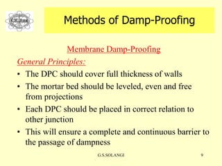 Damp proofing ppt | PPT