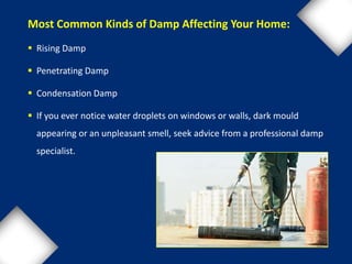 Damp Proofing - Prevention of Moisture and Mildew | PPT