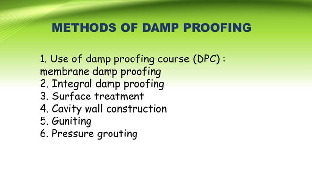Damp proofing | PPT