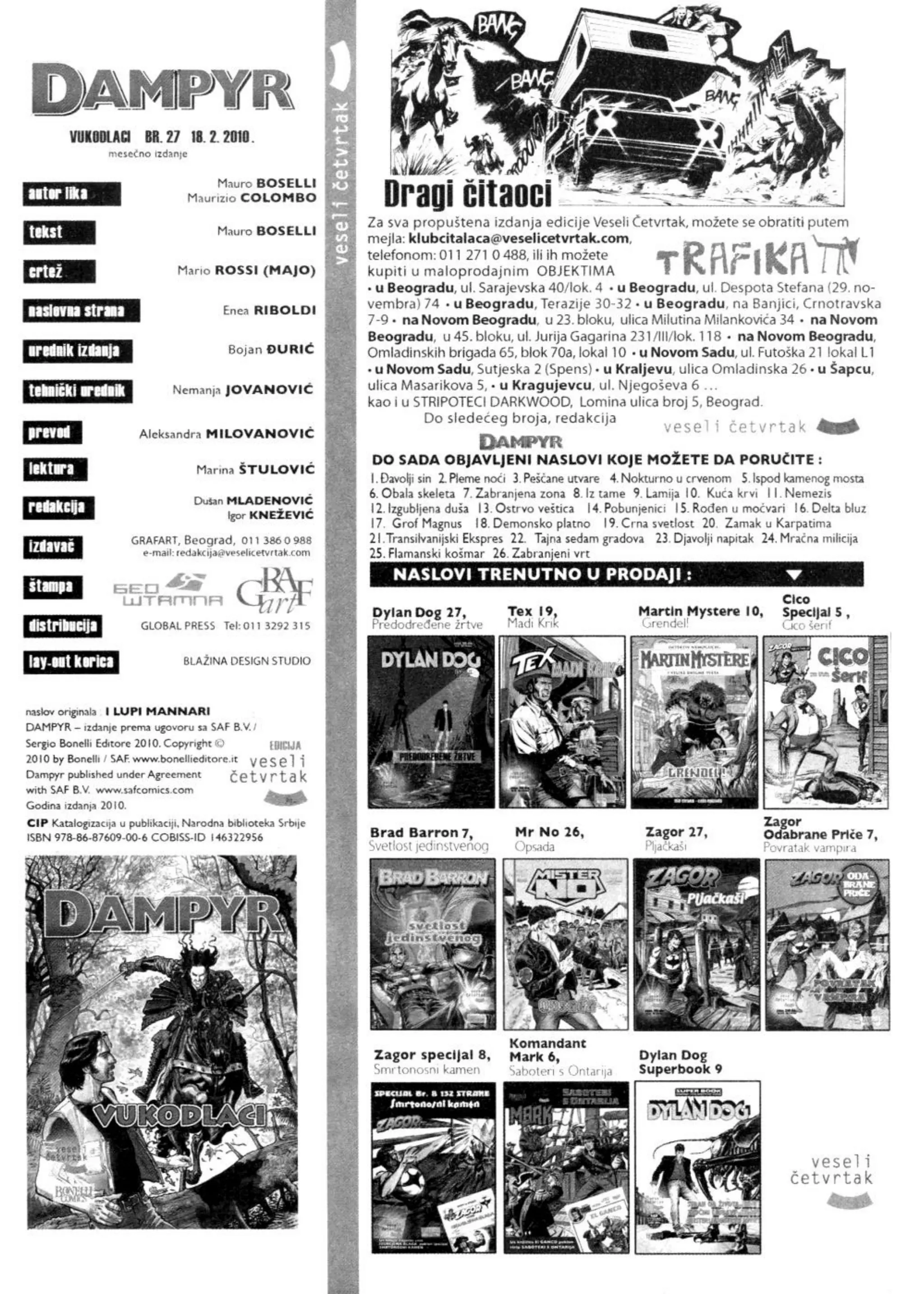 Dampyr vc 27. vukodlaci | PDF