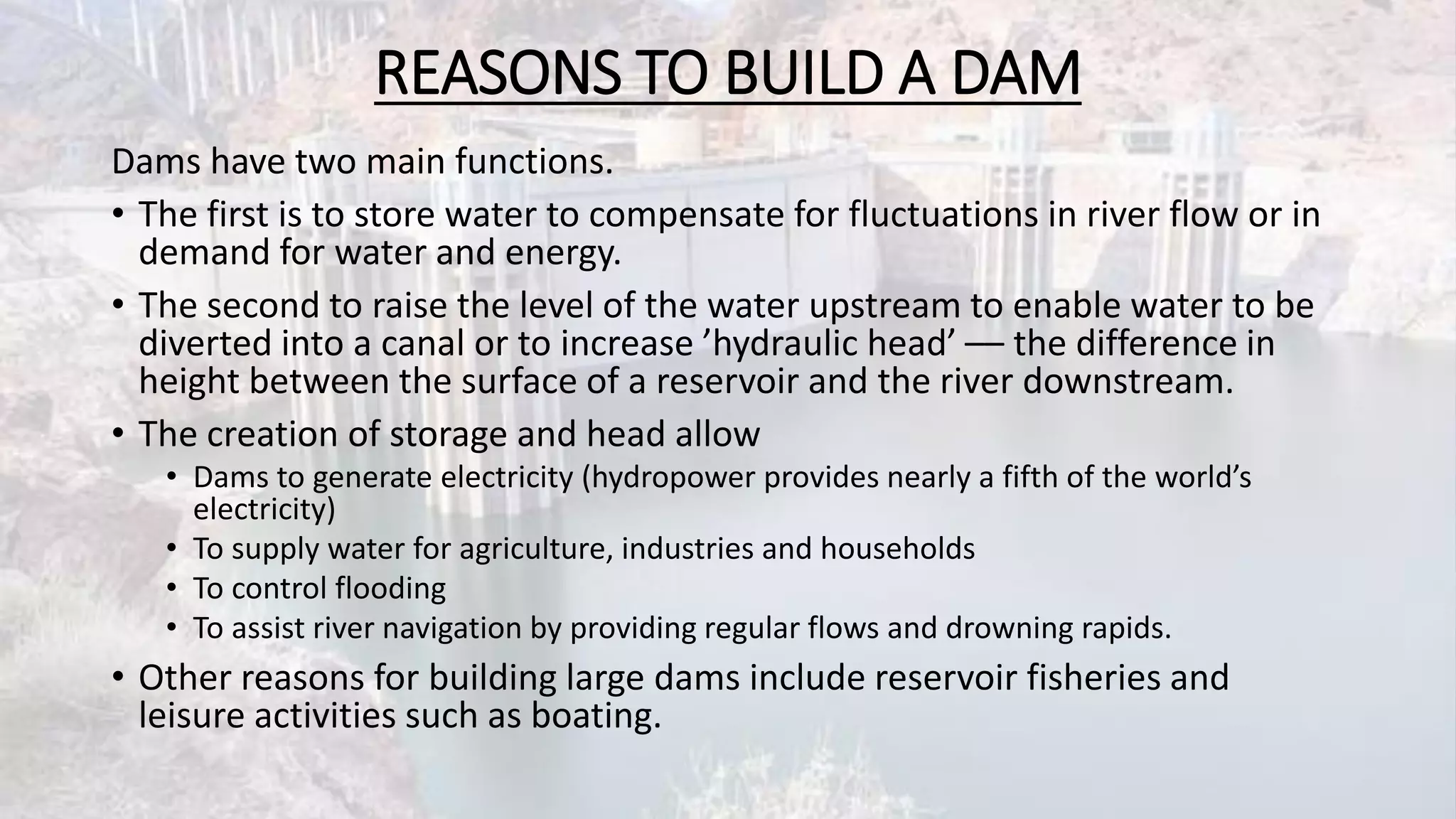 Dams PPT | PDF