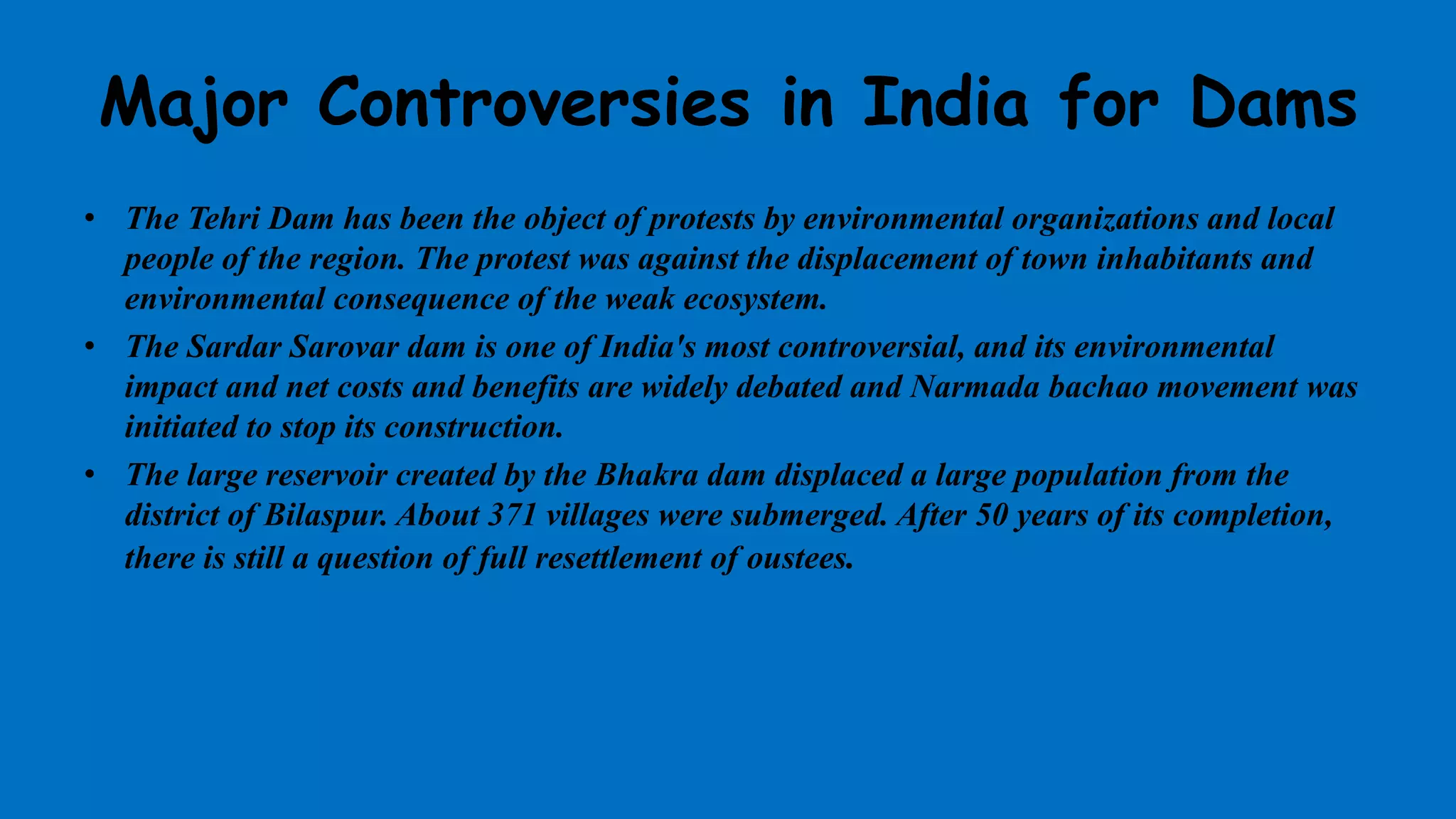 Dams in india: a boon or a bane? | PPTX | Water Services | Home Utilities