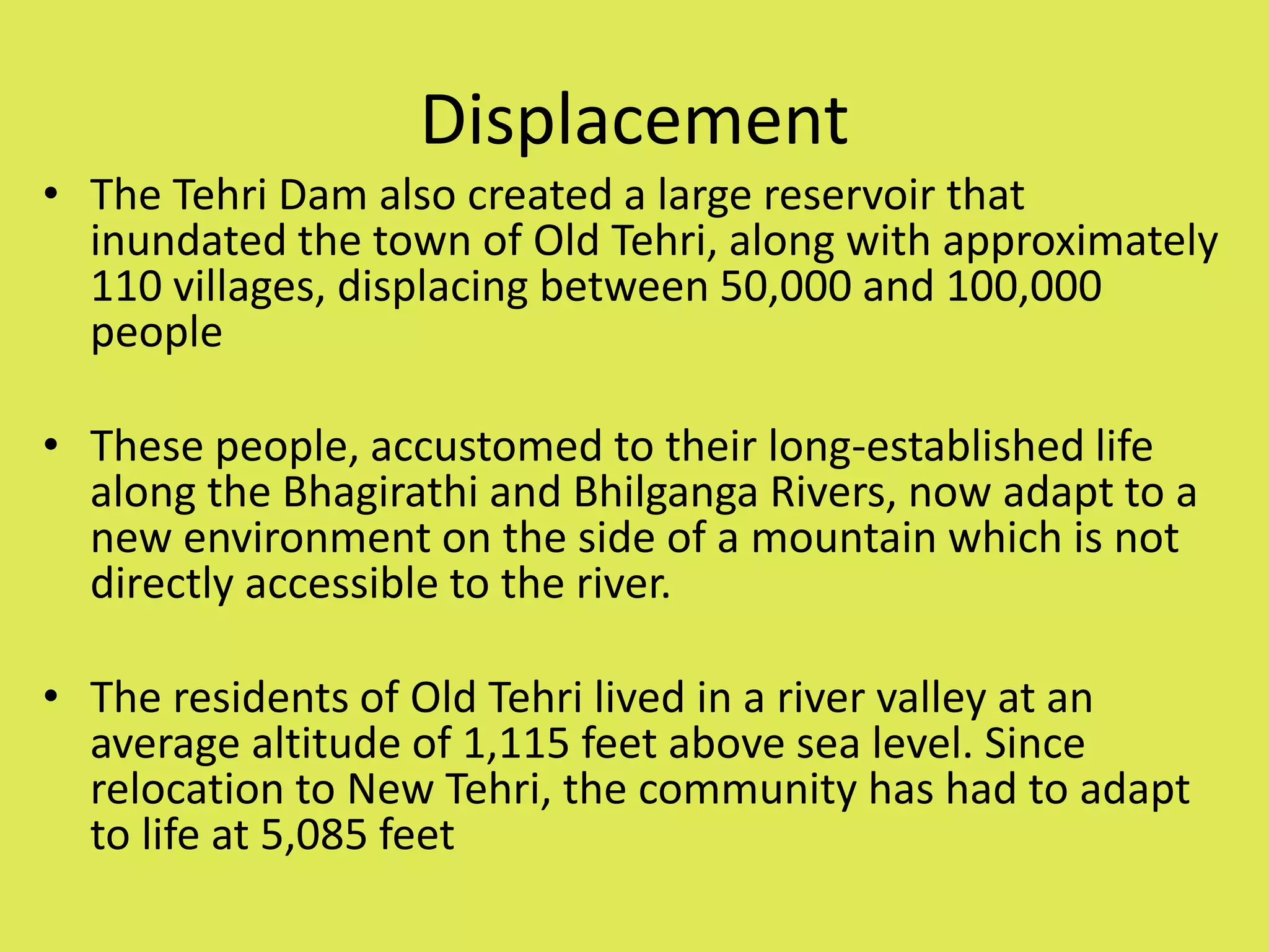 Dams- Politics of Displacement (Domestic) (1).pptx