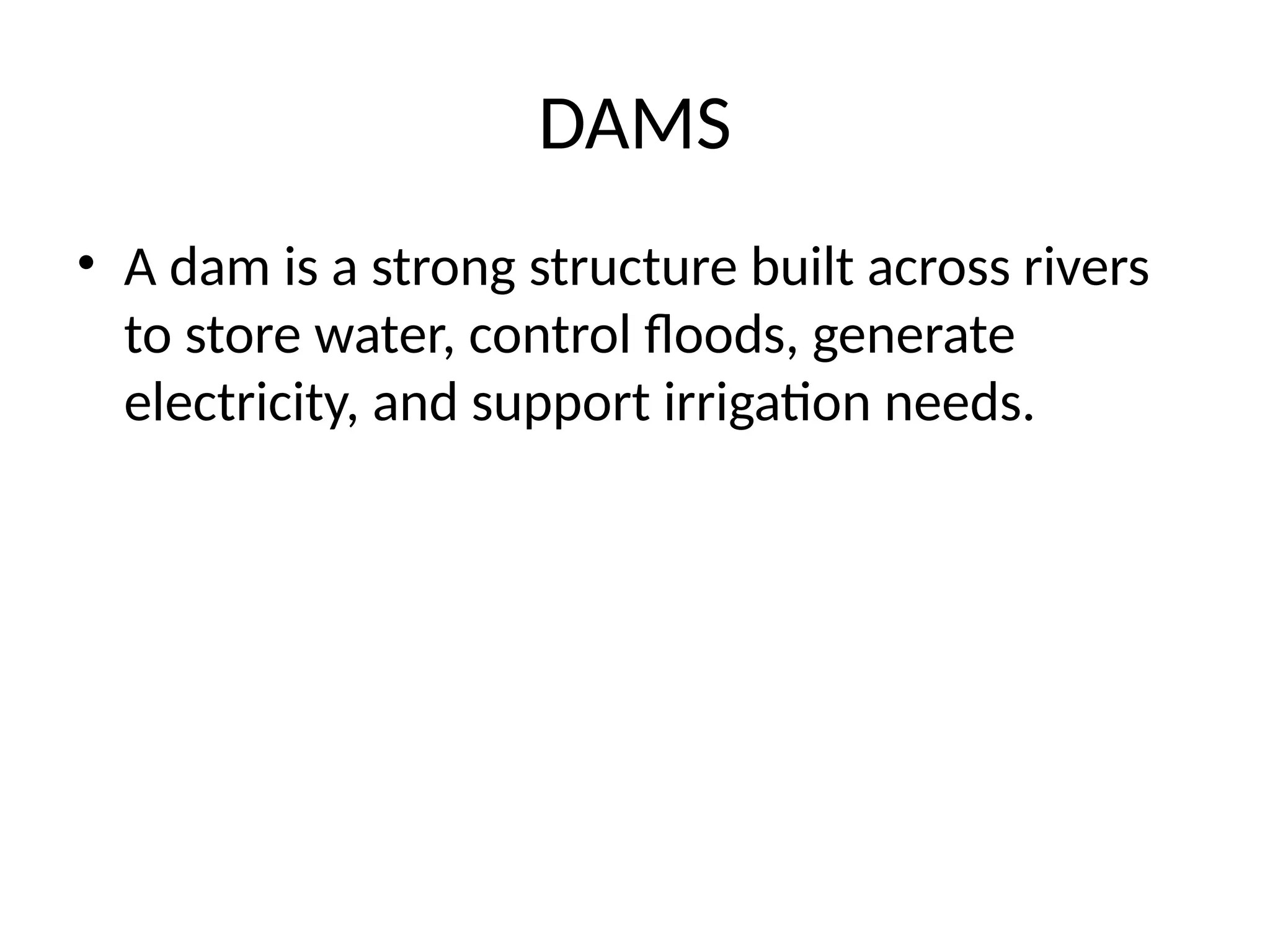 Dams in India and the world and it's advantages | PPTX