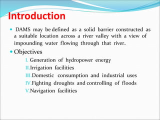 Dams and reservoirs by Deepansh Jain | PPT