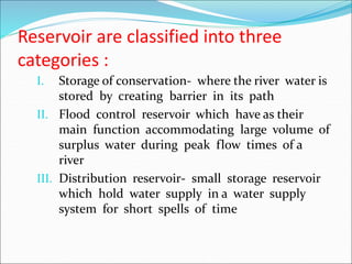 Dams and reservoirs by Deepansh Jain | PPT