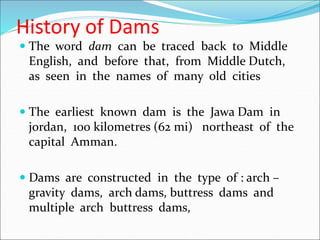 Dams and reservoirs by Deepansh Jain | PPT