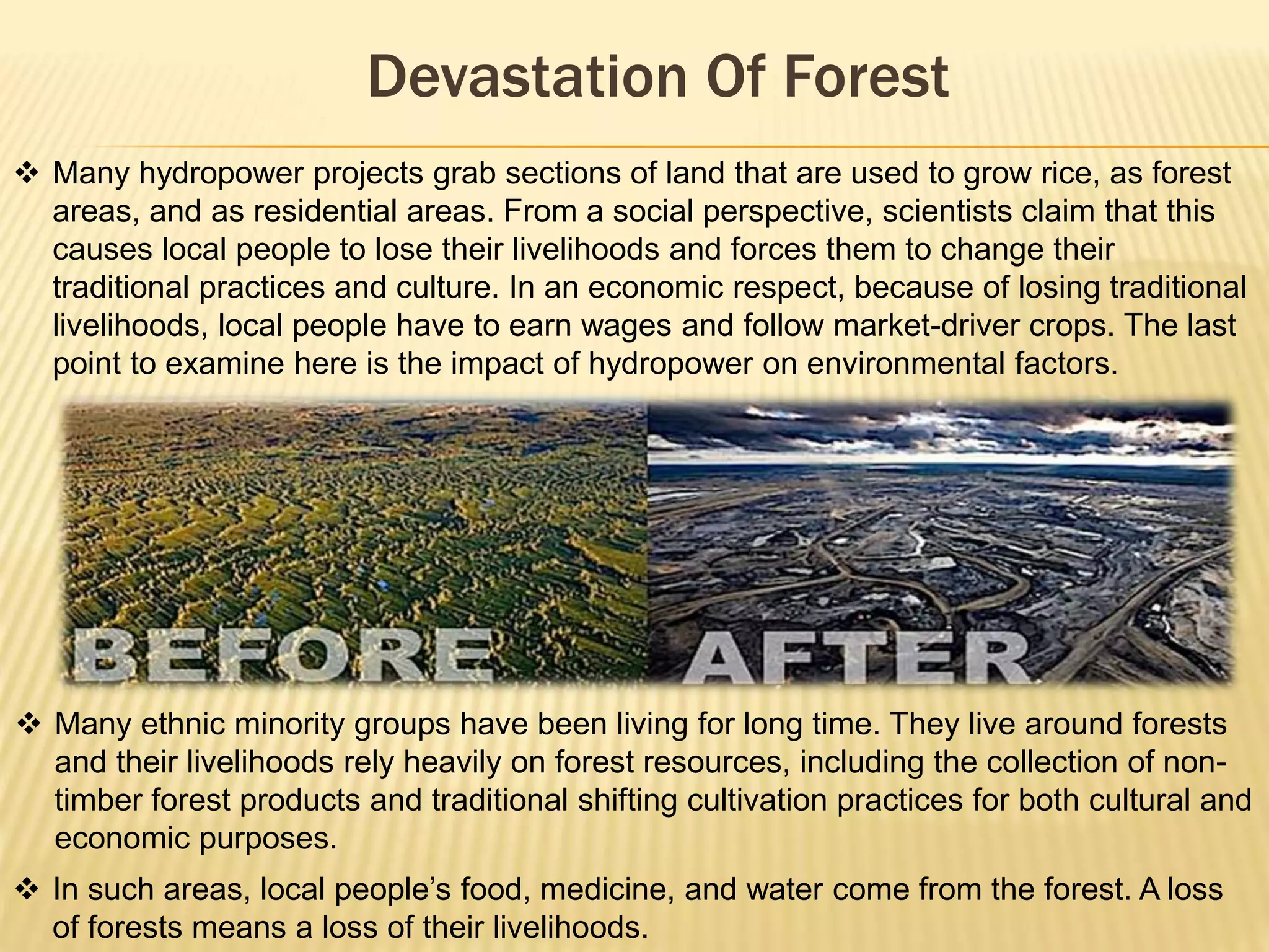 Dams and their Effects on forests and tribal people | PPTX