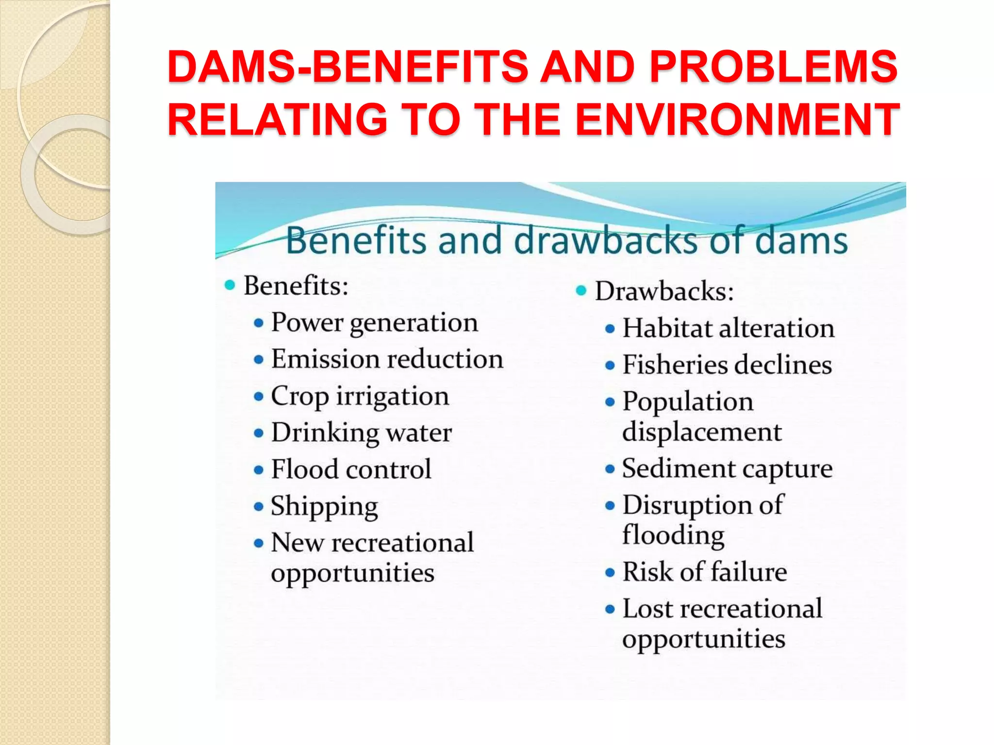 Dams Binifit and problem.pptx | Water Services | Home Utilities