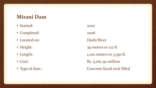 Dams in Pakistan | PPTX