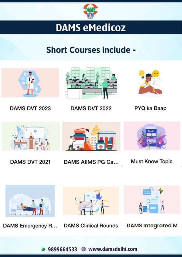 DAMS eMedicoz Brochure 2023-24 | PDF