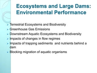 Dams & environment | PPTX
