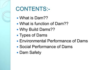 Dams & environment | PPTX