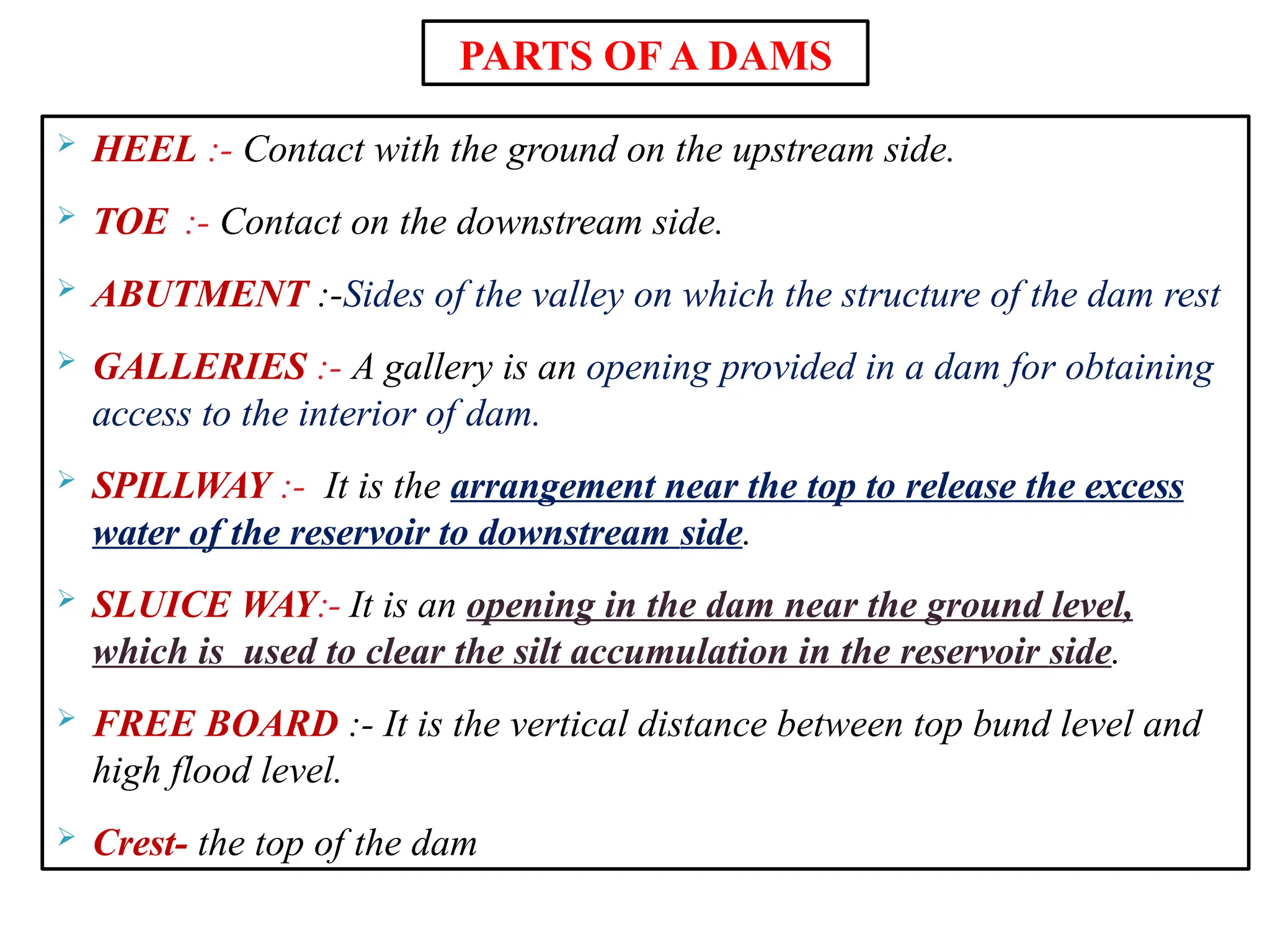 Civil engineering Dams, its parts and types.pptx