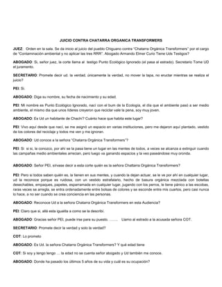 Día mundial del medio ambiente guion teatro calamidades mediambientales ...