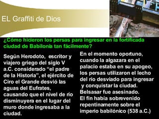 Dan 05 Graffiti De Dios | PPT