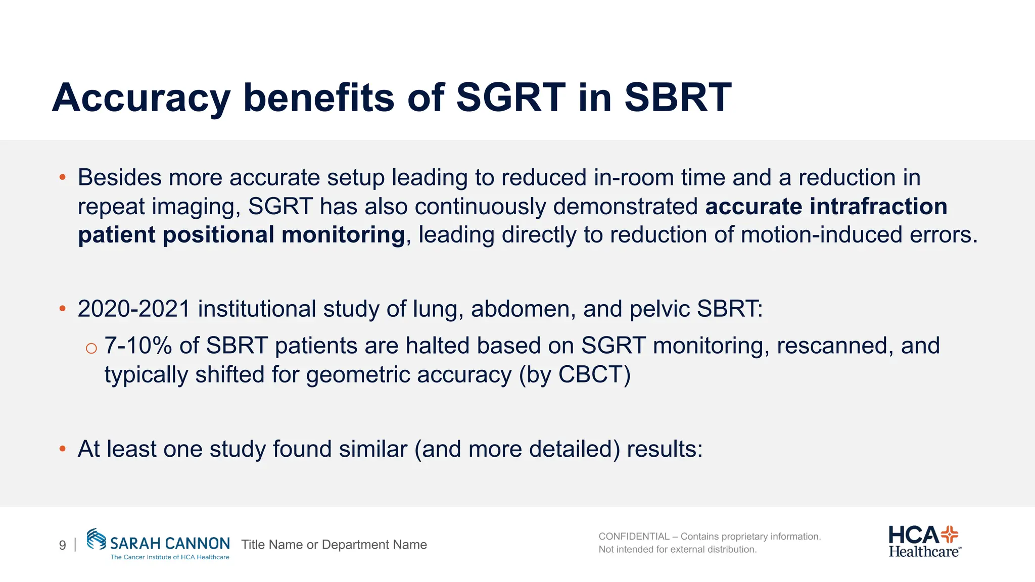 Benefits of System Standardization: Hypofractionated Prostate ...
