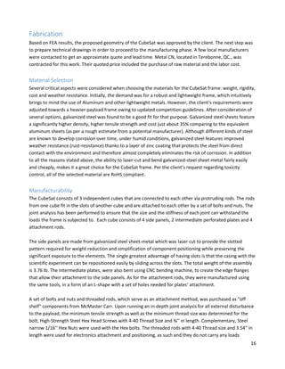 Design and Fabrication of a 3U CubeSat - Capstone Project | PDF