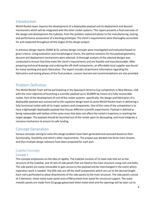 Design and Fabrication of a 3U CubeSat - Capstone Project | PDF