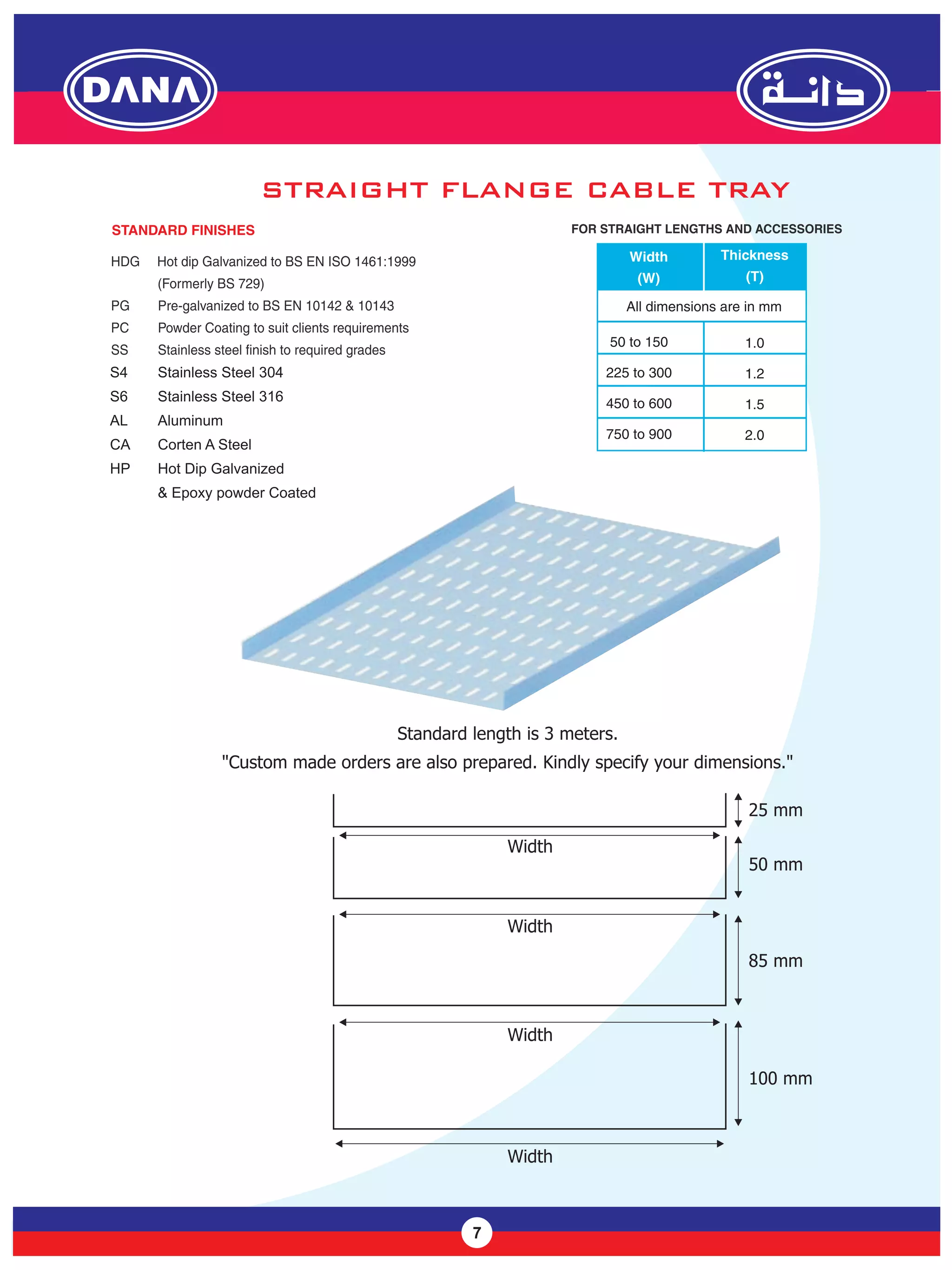 Dana Cable Trays/Troughs [Hot Dip Galvanized/Stainless Steel/Aluminum ...
