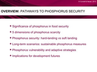 Dana Cordell Phosphorus scarcity | PPT
