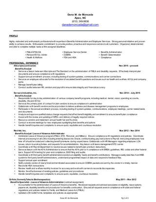 Dana de moncada resume 2016 | DOCX