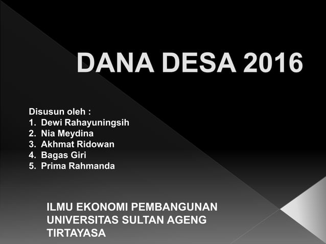 Dana desa 2016 | PPTX