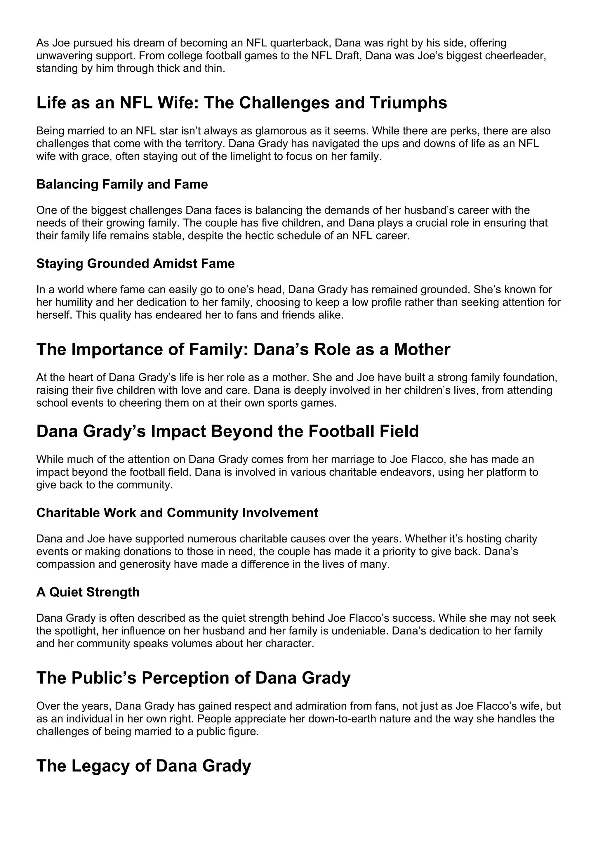 Behind the Spotlight: The Life and Legacy of Dana Grady | DOCX