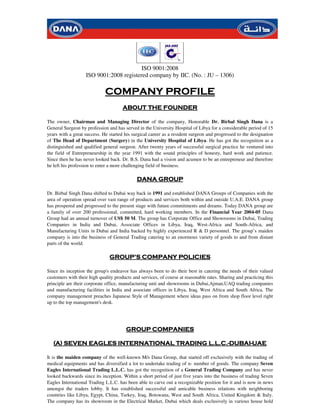 DANA GROUP[www.danagroups.com] - ADDING VALUE TO STEEL | PDF