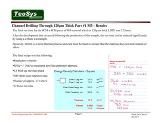UV Channel Drilling in LDPE using an Excimer Laser and its Available ...