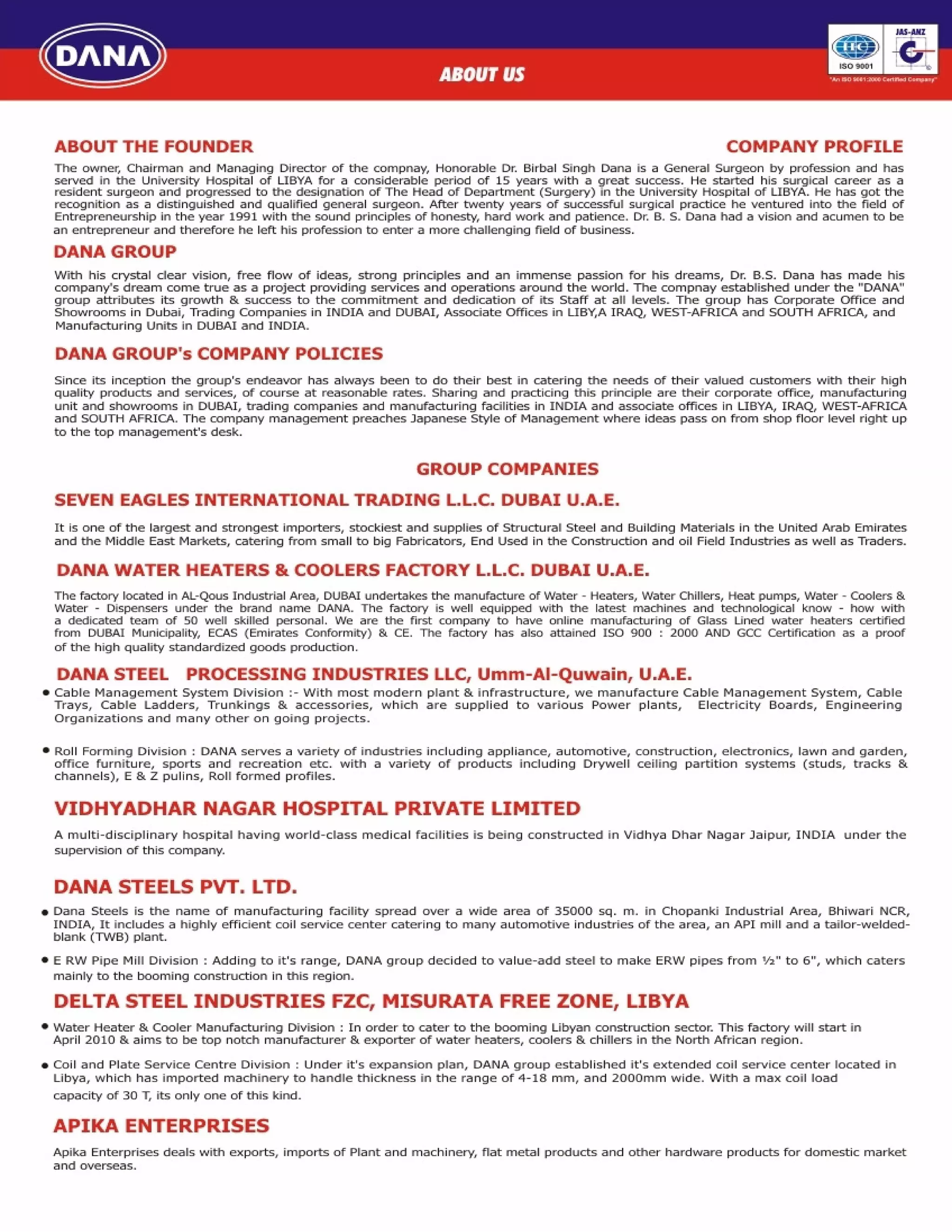 Dana steel | PDF
