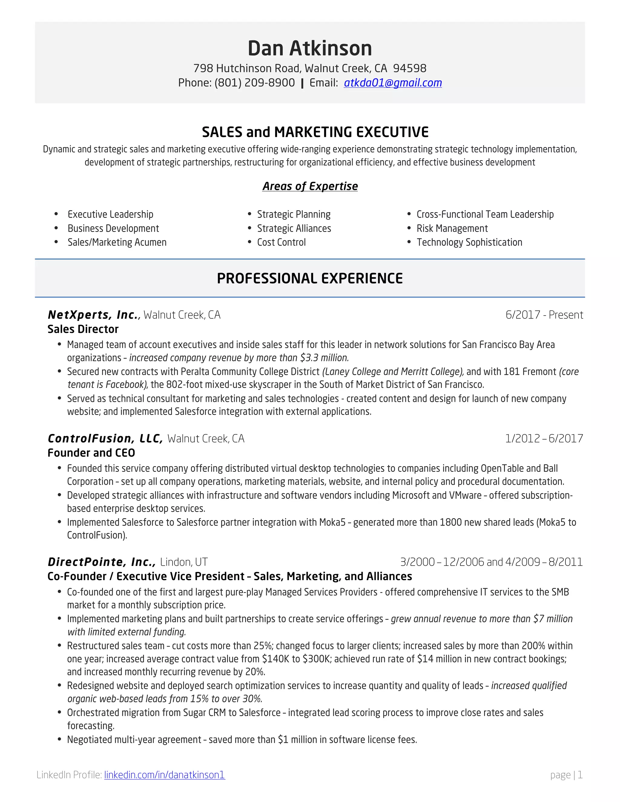 Dan Atkinson Resume | PDF