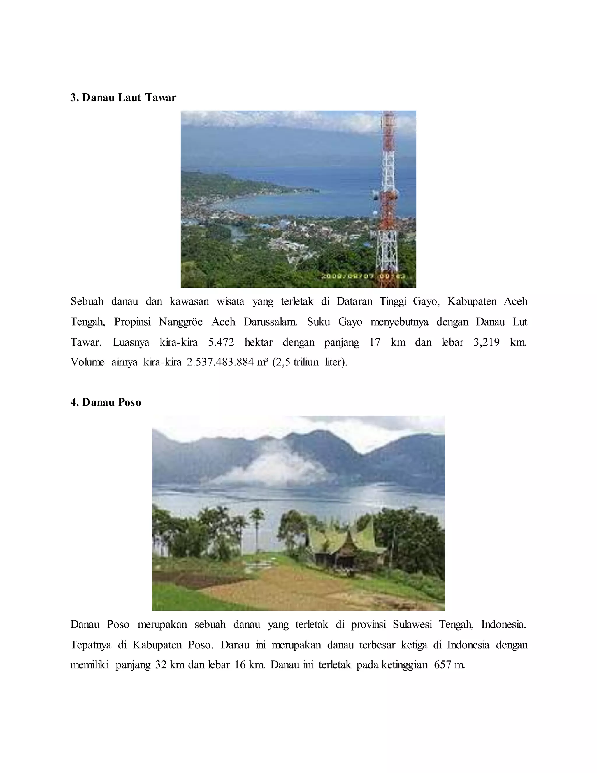 Danau buatan dan alami | PDF