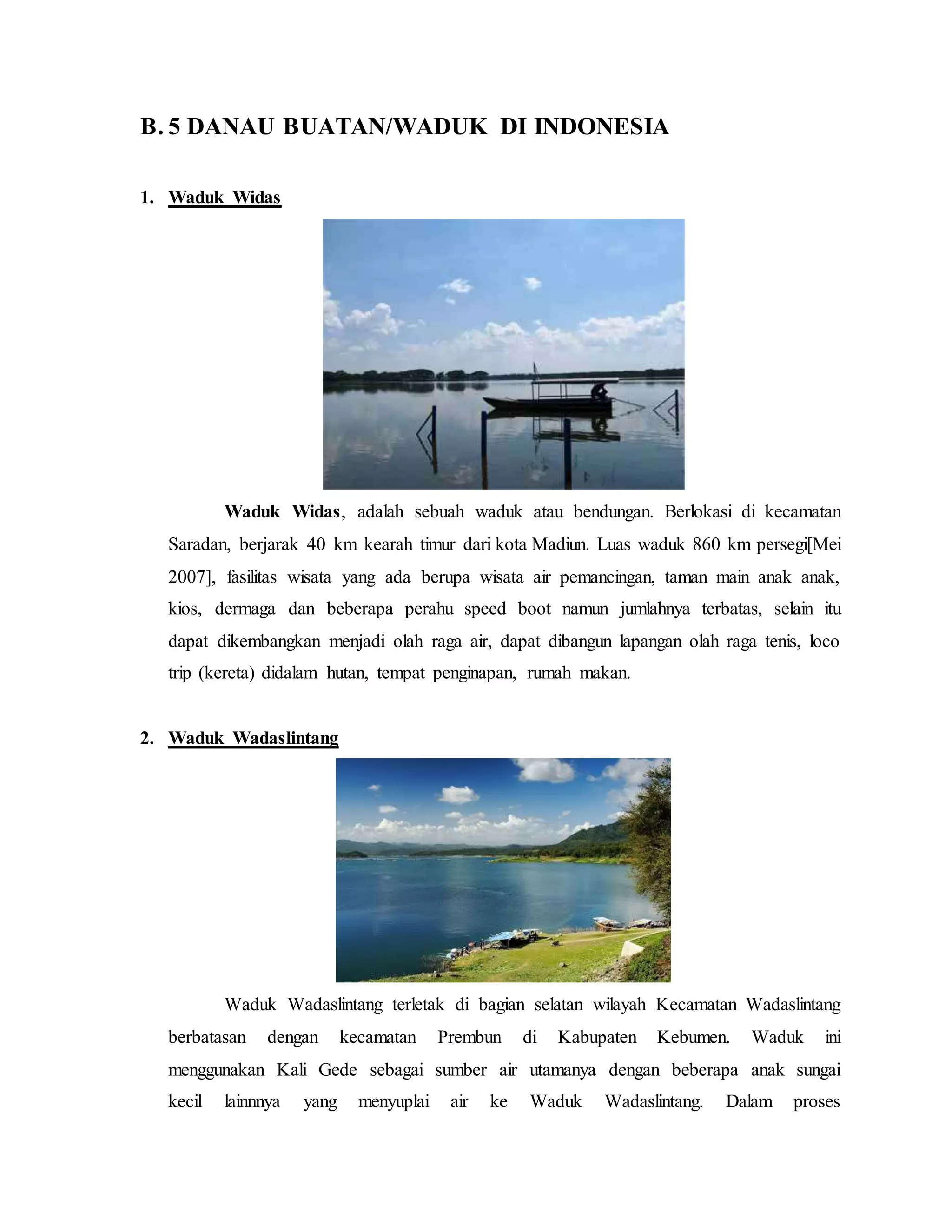 Danau buatan dan alami | PDF