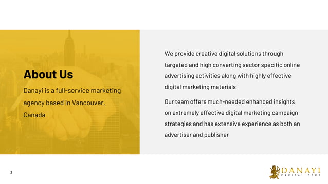 Danayi Capital Corporate Presentation | PDF | Marketing and Advertising ...