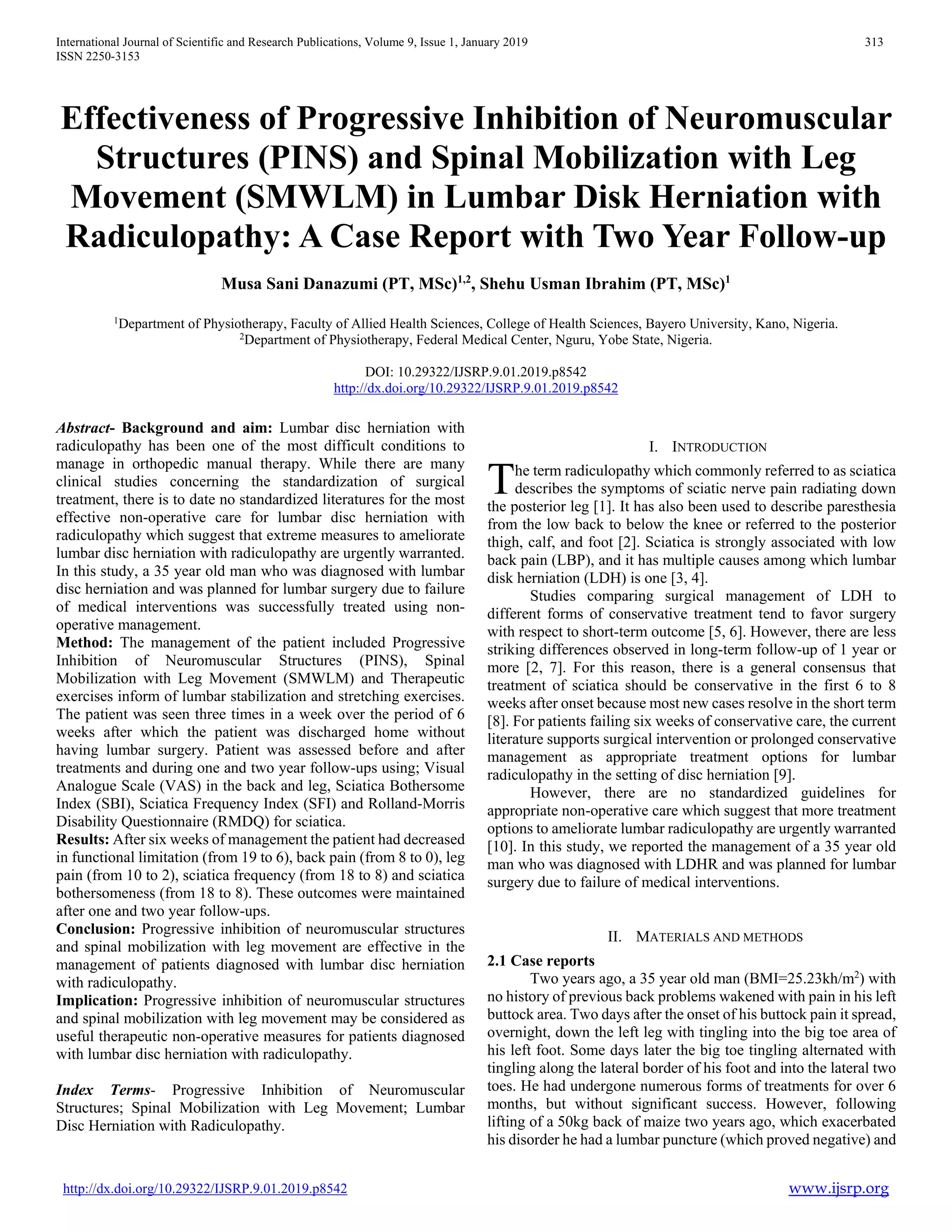 Effectiveness of Progressive Inhibition of Neuromuscular Structures ...