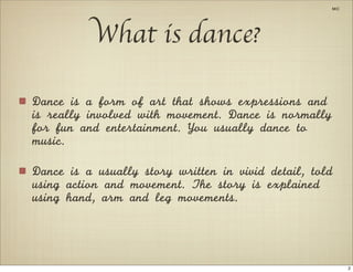 The Elements and Principles of Dance Presentation | PDF