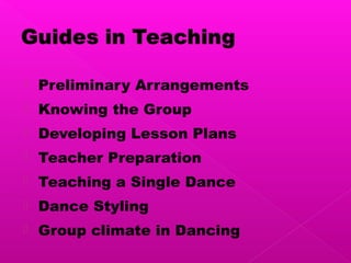 Dance in the K-12 PE Curriculum: Contents, Processes, and Outcomes | PPT