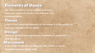 Dance is a multifaceted art form that combines rhythm, movement, and ...