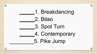 introduction and elements of dance PE and Health 12 | PPTX | Hip Hop ...