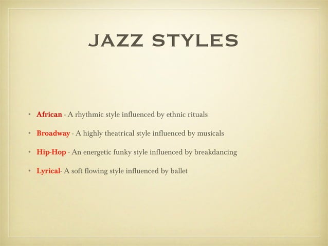 Dance 2 jazz powerpoint evolution | PPT