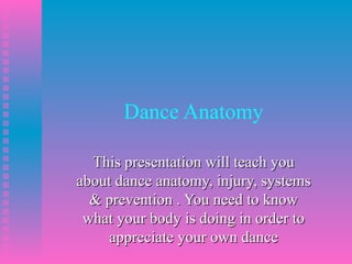 Dance Anatomy | PPT