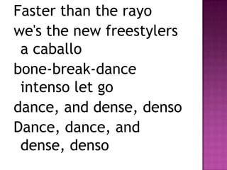 Dance and dense denso | PPT