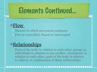 Dance and movement presentation | PPT