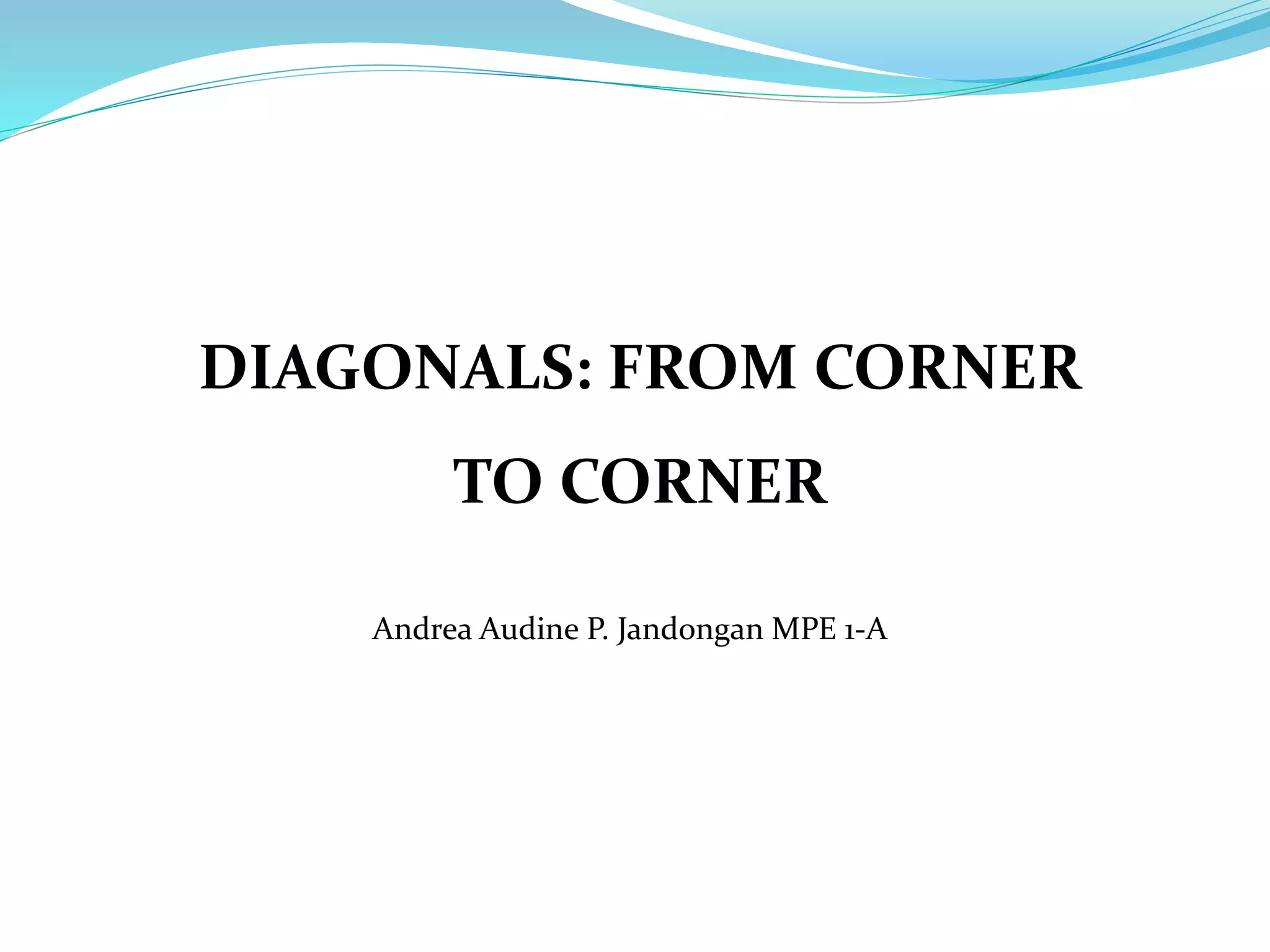 Dance Composition (Diagonals) | PPTX