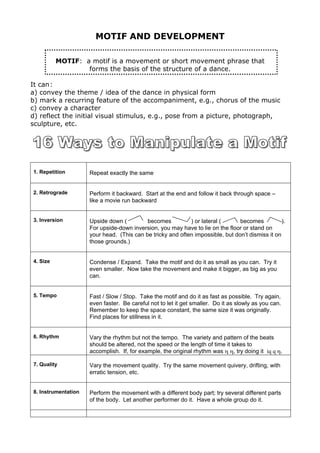 Dance composition handbook (1) | PDF