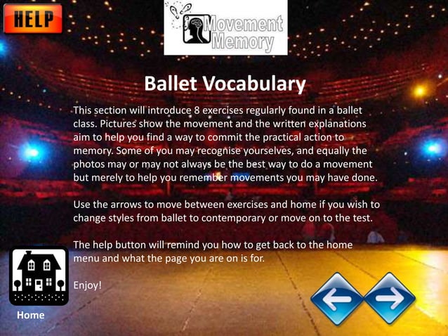 Ballet Vocabulary | PPTX