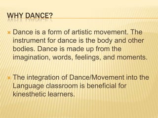 Dance in the ESL Classroom | PPTX