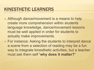 Dance in the ESL Classroom | PPTX